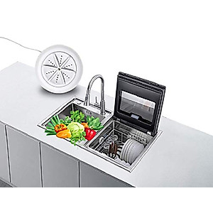 Portable Ultrasonic Intelligent Dishwasher Mini Dishwashers,USB Powered Household Electric Dishwasher Vegetable Fruit Ultrasound Wave Vibration Washing Machine