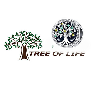 MZC Jewelry Family Tree of Life Charm Family is a Circle of Love Charm Beads for Women Mom Mother Snake Charms Pandora Bracelets