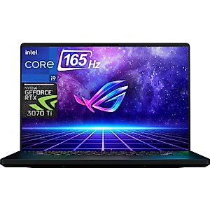 ASUS ROG Zephyrus M16 Gaming Laptop 2023 Newest, 16" WQXGA 165Hz Display, Intel Core i9 12900H, NVIDIA GeForce RTX 3070 Ti, 40GB DDR5 RAM, 1TB SSD, Wi-Fi 6E, Backlit Keyboard, Windows 11 Home