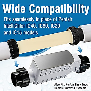 Impresa Dummy Bypass Cell Intended for Pentair IntelliChlor IC Models 520588 - Extend The Life of Your Pool Sanitizer System - Leak Free Impresa Cell Compatible with Pentair Salt Chlorine Generator