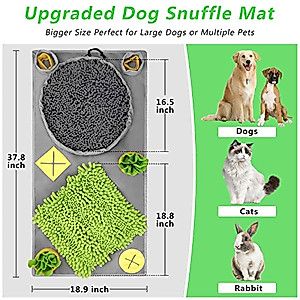 Snuffle Mat for Dogs, 37.8'' X 18.9'' Sniffing Mat Dog Feeding Mat for S/M/L Dogs, Slow Feeder Interactive Dog Puzzle Toys for Slow Eating and Stress Relief