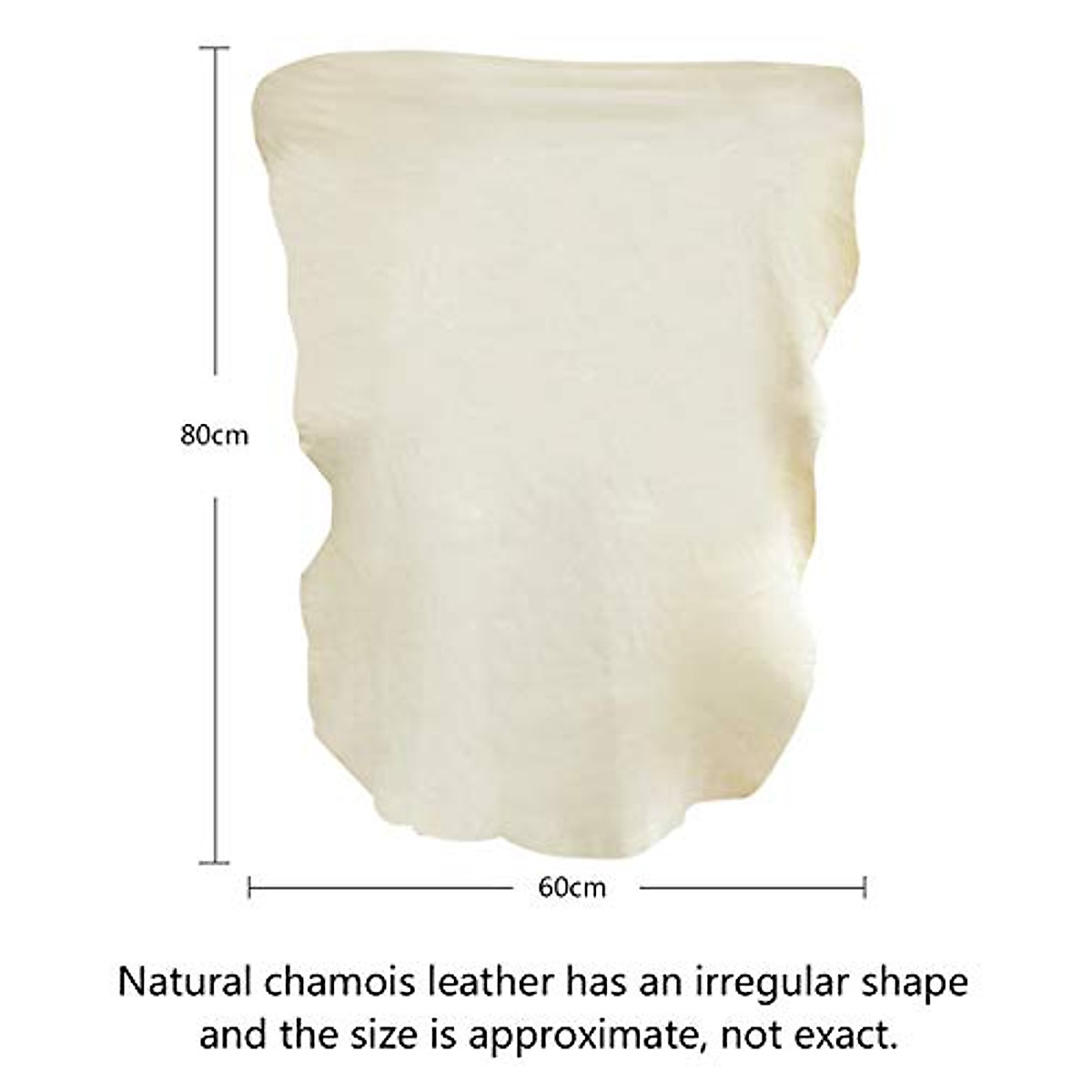 VIVOTE Chamois Cloth for Car Natural Chamois Leather Car Chamois Drying Towel,60 cm X 80 cm 5.8 Square FT