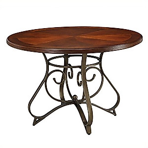 BOWERY HILL 5-Piece Kitchen Dining Set for Dining Room, Kitchen, Dinette with Round Dining Table, 4 Dining Chair Seat