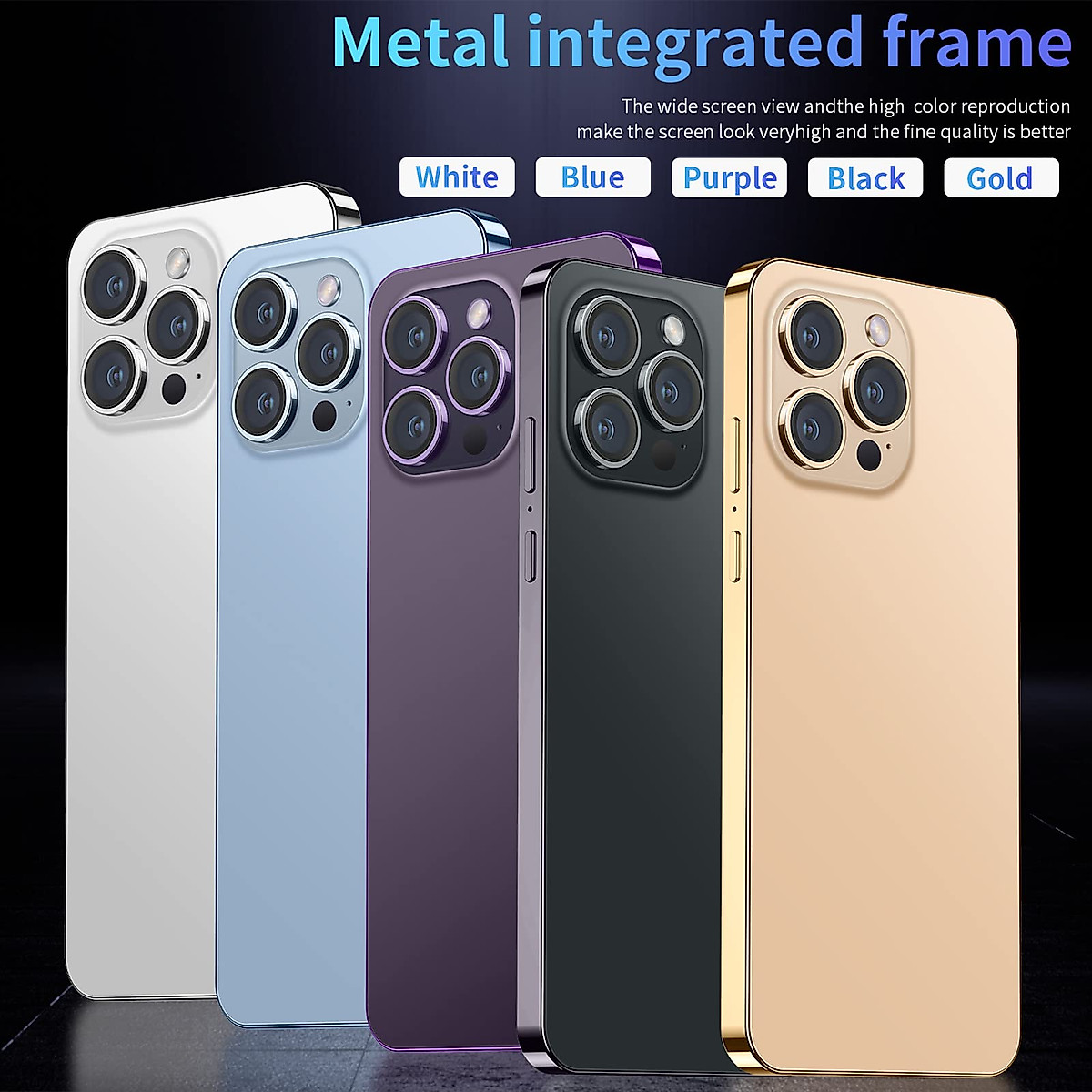 GOWENIC Android 10 Smartphone, 6.53in 3G HD Dual Card Unlocking Mobile with 4GB RAM 64GB ROM 8MP Front and 16MP Rear Camera 3500mAh Battery, Black