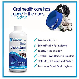 Pet Water Additive Oral Care: for Dogs & Cats Bad Breath, Dental Rinse Freshener Treats Plaque & Teeth Tartar. Dog & Cat Mouth Clean Health Treatment for Pets Drinking Bowl