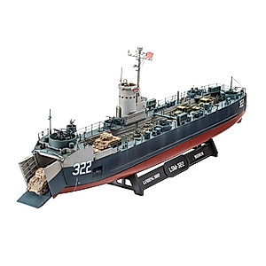 Revell RV05169 05169 US Navy Landing Ship Medium (Bofors 40mm) Plastic Model kit 1:144 Scale, Unpainted