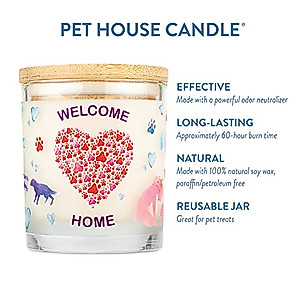 One Fur All Welcome Home Candle - Pet-Friendly Candle - Gifts for Pet Parents - Pet Odor Eliminator Candle - Non-Toxic Scented Candles, Gotcha Day Dog Gift