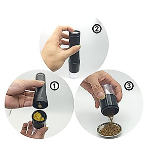 Freetophome Electric Herb Grinder, Spice Crusher Mills, USB Rechargeable, Black, 1.7inch