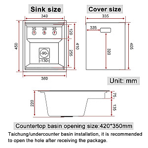 Single Bowl Kitchen Sinks With Cup Washer ，Single Bowl Stainless Steel Workstation Bar Sink with Glass Rinser, for home Hotel Cafe Restaurant,black