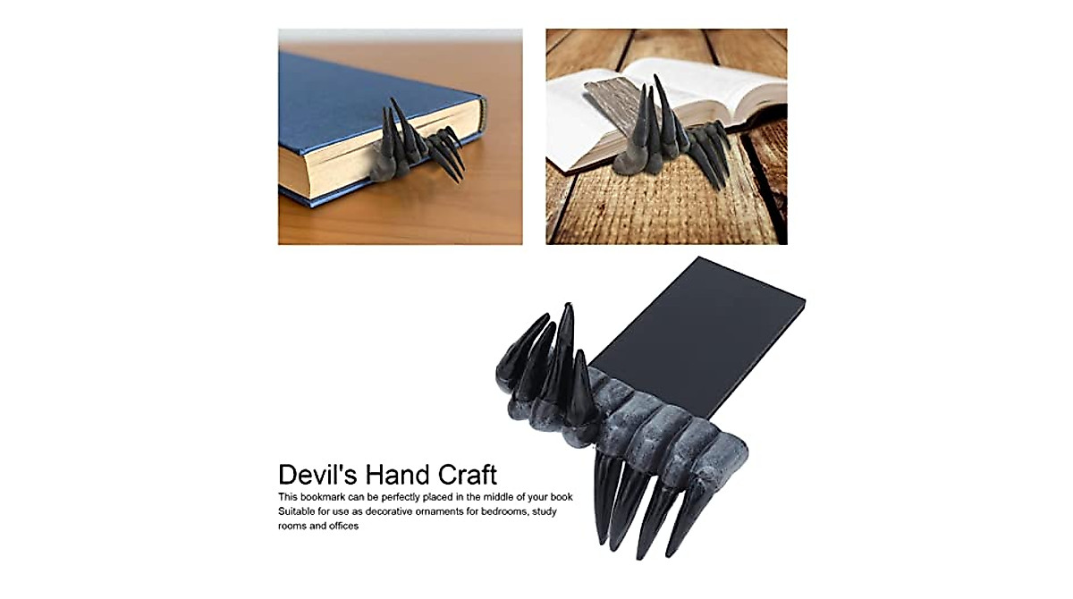 3D Creepy Devil's Hand Bookmark for Horror & Book Lovers