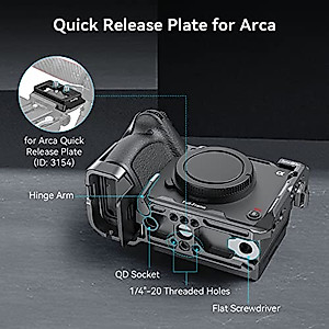 SmallRig Cage for Sony FX30 FX3 with HDMI Cable Clamp, Classic Bright Black Surface, Included Cold Shoe and NATO Rail, Modular Design Compatible with Original XLR Handle - 4183