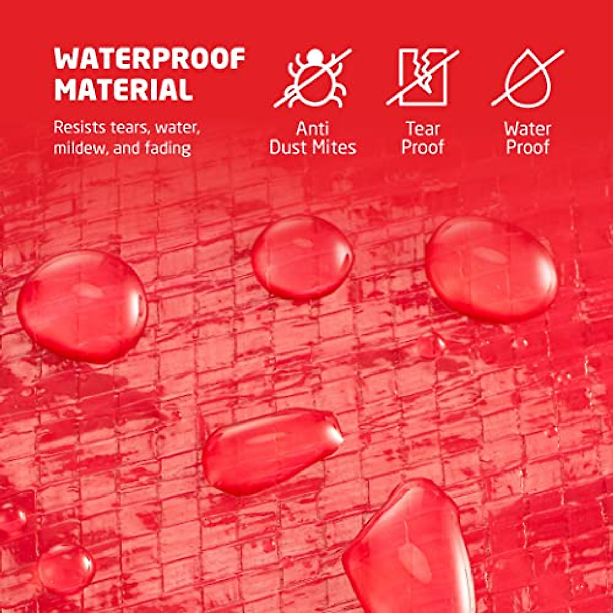 Zober Rolling Large Christmas Tree Storage Bag - Fits Artificial Disassembled Trees, Durable Handles & Wheels for Easy Carrying and Transport - Tear/Waterproof Polyethylene Plastic Duffle Bag (7.5 Ft., Red)