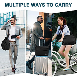 Storvyllf Men's Messenger Bag,Large 15 Inch Laptop Bag for Work Women Professional Black Messenger Bag