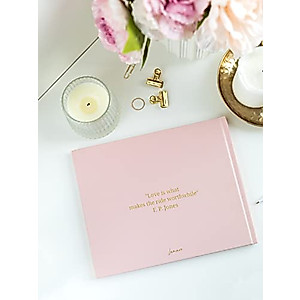 Wedding Guest Book - Perfect Guest Book Weddings Reception, Baby Shower, Polaroid Guest Book for Wedding and Special Events - 100 Blank Pages for Wedding Sign in, Photos - Elegant and Hardcover