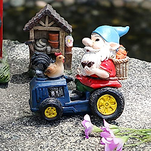 BangBangDa Miniature Fairy Garden Accessories - Garden Gnome Figurines House Set of 22PCS - Outdoor Resin Mini Gnomes Statue for Plant Pots Decor, Women Gardening Lover Birthday Gift