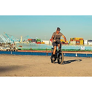 EMOJO Lynx Pro Sports 500W Folding Electric Road Bike for Adults 20 Inch Fat Tire Outdoor E Bike with Fenders 20MPH 30 Miles 7 Speed Pedal Assist E Bicycle with 48V Battery and LCD Display (Blue)