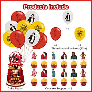 Musical Birthday Party Decorations, Music Theme Party Supplies With Happy Birthday Banner, Cake Toppers, Balloons for Kids Teens Baby Shower School Graduation Party Decorations