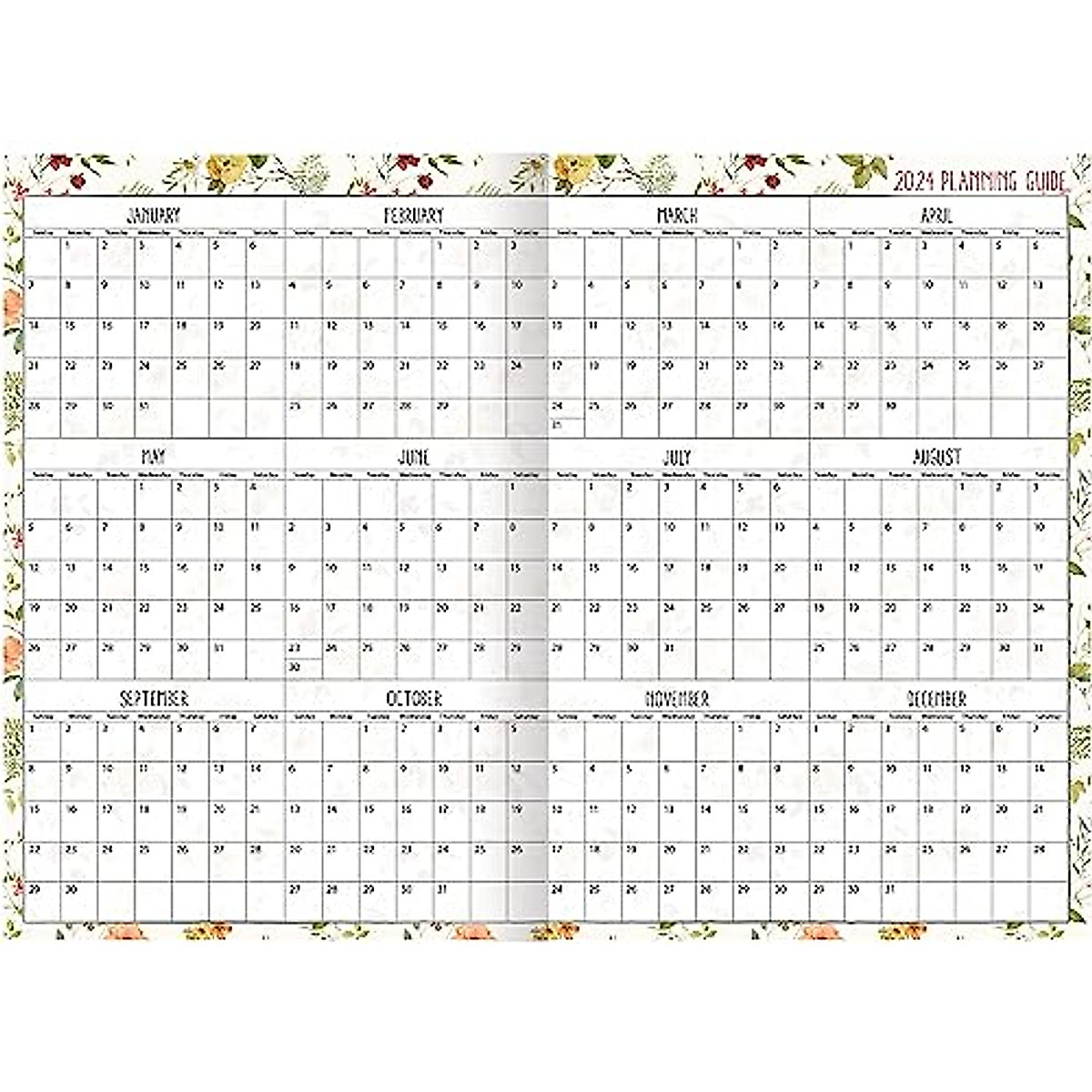 LANG Watercolor Seasons 2024 Monthly Pocket Planner (24991003189)