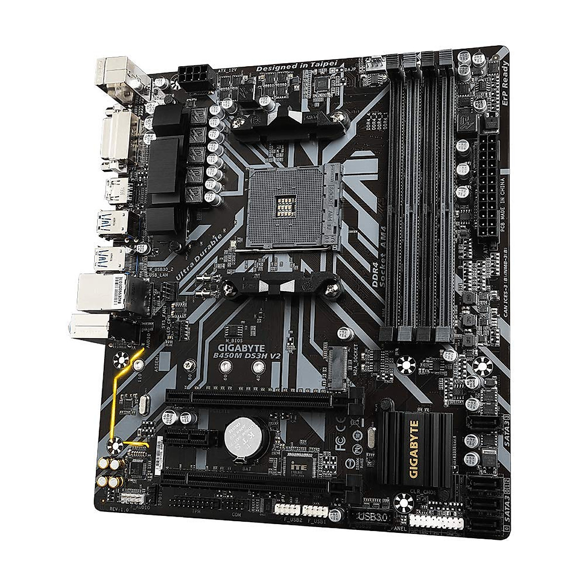 GIGABYTE B450M DS3H V2 (AMD Ryzen AM4/Micro ATX/M.2/HMDI/DVI/USB 3.1/DDR4/Motherboard)