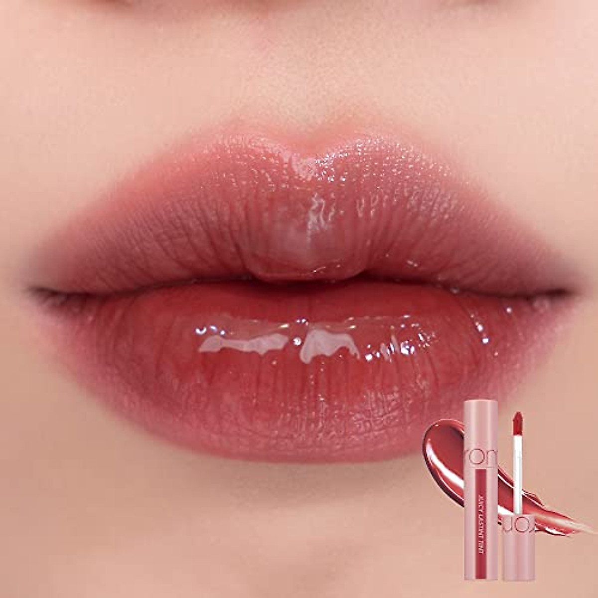 rom&nd Juicy Lasting Tint 24 PEELING ANGDOO, Vivid color, & Glossy Finish, Long-lasting, MLBB, moisturizing, Highly-Pigmented, Clear Natural Makeup, Lip for Daily Use, K-beauty, 5.5g / 0.2 oz