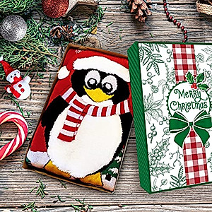 Party Funny 12Christmas Gift Wrap Boxes Bulk with Lids, 12 Tissue paper and 80 Count Foil Christmas Tag Stickers for Wrapping Large Clothes (Shirts，Tshirt) and Xmas Holiday Present