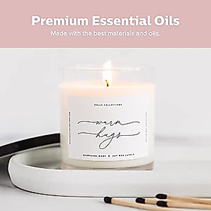 Warm Hugs Candle, Premium 75 Hour Burn Time, Sympathy Gift, Get Well Soon Gifts for Women, Lemongrass Lavender, USA Made Natural Soy Wax, Thinking of You for Her, Him, Friends, Mom, Divorce, Miss You