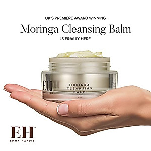 Emma Hardie Cleansing Balm, Moringa Oil Makeup Remover Balm with Microfiber Face Cloth, With Vitamin E and Grapeseed Oil, Cleansing Balm Makeup Remover and Makeup Remover Cloth (50 ml)