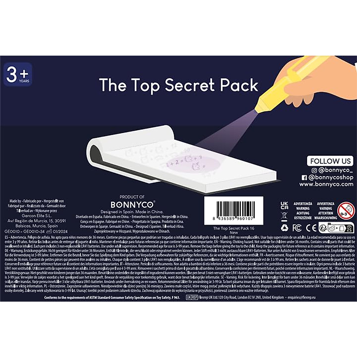 BONNYCO Invisible Ink Pen and Notebook, Pack of 16 Party Favors for Kids Birthday | Spy Pen Party Supplies, Pinata Stuffers, Prizes for Kids | Magic Pen Birthday Party Favors, Prizes for Students