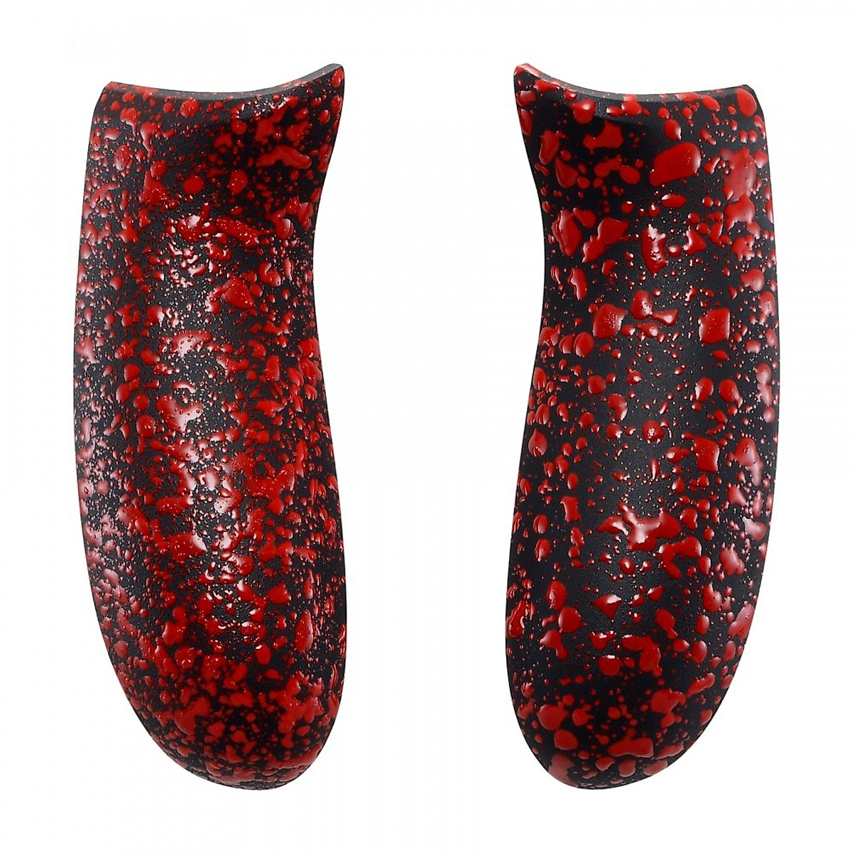 eXtremeRate Textured Red Back Panels, Comfortable Non-Slip Side Rails, 3D Splashing Handles, Game Improvement Replacement Parts for Xbox One X S Controller