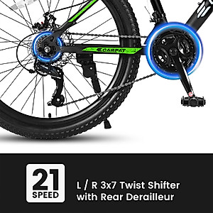 Mountain Bike for Teenagers/Adults with 21 Speed, 26 Inch Road Bikes with Mechanical Disc Brakes and High-Carbon Steel Frame, Men's/Women's Road Bicycle for Mountain Roads Forest Paths and Highways