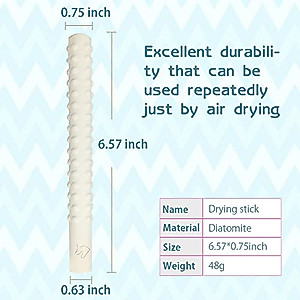 Drying Rod Stick Absorbent Stick Diatomite Water-Absorption Stick【Quick Drying/Reusable/Preventing Moisture and Mold】 Maintenance 2-Piece kit
