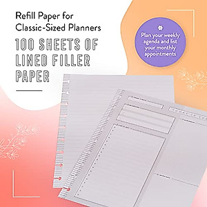 Happy Planner Plans + Notes Planner Refill Paper, 100 Sheets of Lined Refill Paper for Journals, Classic Size