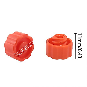 ITROLLE Syringe Luer Lock Cap 100PCS Orange Round No Needle Luer Lock Caps for Feeding Tubes Laboratory Supplies