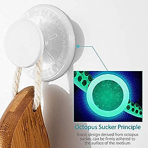 LUXEAR Suction Cup Hook, 4Pack Shower Suction Hooks, Waterproof Shower Hooks for Bathroom, Vacuum Suction Hook for Kitchen, Removable Wall Hooks for Window Glass Door, Garland Towel Loofah Bag, White