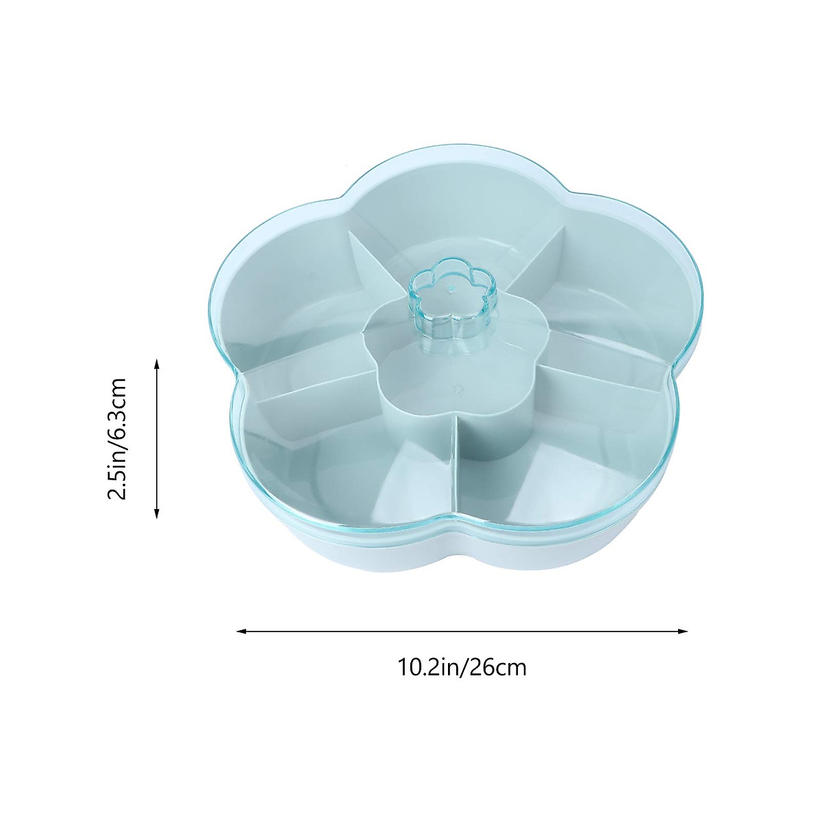 1pc Snack Storage Box Containers with Lids Divided Serving Tray Fruits Serving Container Nut Trays Home Snack Tray Divided Fruit Candy Flowers (polystyrene) To Rotate Food Box