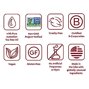 Desert Essence Tea Tree Oil Whitening Toothpaste Travel Size, 1 oz - Flouride Free, Gluten Free, Vegan, Non-GMO - with Bamboo Stem Fiber, Baking Soda, Tea Tree Oil for Whitening Teeth & Fresh Breath