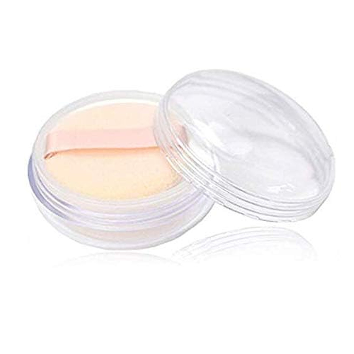 DNHCLL High-grade Empty Powder Box Honey Powder Box Natural Flocking Powder Puff Go Out Portable Beauty Makeup Tools,Portable Loose Powder Container/Travel Powder Kit/Powder Case with Sifter Lids