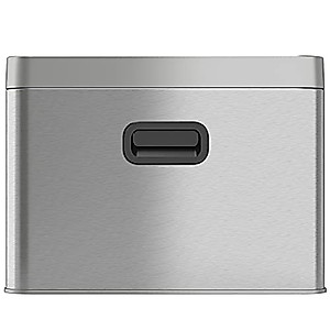 iTouchless 5.3 Gallon Open Top Trash Can & Recycle Bin Dual Compartment Combo, includes Decals, 20 Liter, Stainless Steel, Removable Buckets, For Kitchen, Office, Bedroom