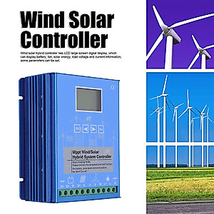 LQX 3000W MPPT Solar Wind Hybrid System Charge Controller,12V 24V 48V Auto High Efficiency Regulador Regulator Home Use Wind Generators for Household Systems