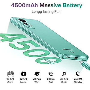 Ulefone Note 14 Unlocked Smartphone - 6.52-inch HD+ Android 12 OS 7GB RAM+16GB ROM 4500mAh Battery 5MP Front Camera 3-Card Slot Glove Mode Supported GPS/Type C Unlocked Mobile Cell Phone (Green)