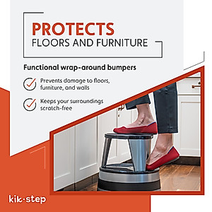 Cramer Kik Step Steel Step Stool - Two Step Stool, Holds 350 lbs (White)