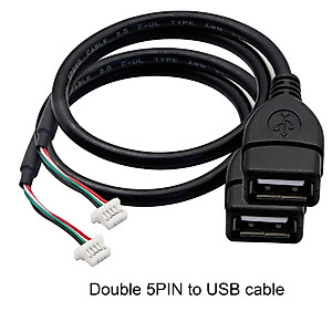 Mini PCI-E to Dual 5 Pin 2 Prots USB Adapter,Mini PCI Express to 5 Pin 2 Port Female USB2.0 Converter Card Expansion Card for USB Wireless Mouse Receiver,USB Bluetooth Adapter USB WiFi Adapter Etc.