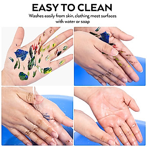 Nicpro 60 PCS Art Paint Set for Kids & Adult, Washable Watercolor Sip Painting Supplies Kit for Beginner with 24 Tube Water Color Paint, 8 Brushes,12 Canvas, Smock, 25 Papers Easel Sponge Palette Bag