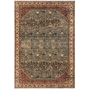 Keen Home Design Machine Washable Area Rugs with Non-Slip Backing, Ideal for Hallway, Living Room, Bedroom, Kitchen and Laundry Room, Vintage Moroccan and Low Pile Rug - (5' x 7')