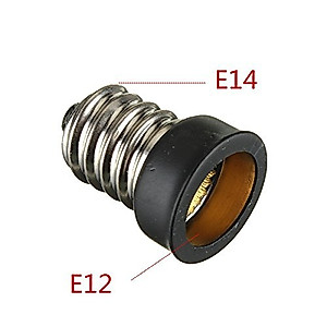 E14 to E12 Base LED Light Bulb Lamp Adapter Holder Socket Converter