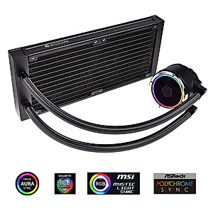 ID-COOLING ZOOMFLOW 240X ARGB CPU Water Cooler 5V ARGB AIO Cooler 240mm CPU Liquid Cooler 2X120mm RGB Fan for Desktop, Intel 115X/1200/2066, AMD AM4/AM5