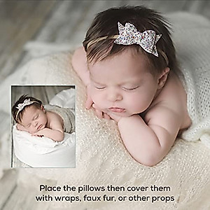 First Landings Newborn Posing Pillows - Photography Props for Baby Boy or Girl Photoshoots - Donut Pillow and 3 Posing Pillows
