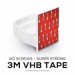 Screwless Wall Mount for Linksys Velop Home WiFi Mesh Holder, No Tools Required, Easy to Install, No Mess, Strong VHB Adheasive Mount, White by Brainwavz