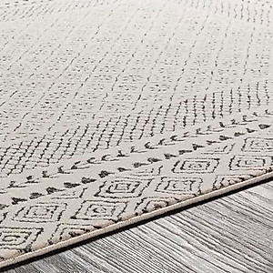 Livabliss Melodie Boho Farmhouse Area Rug,3'11" x 5'7",Beige