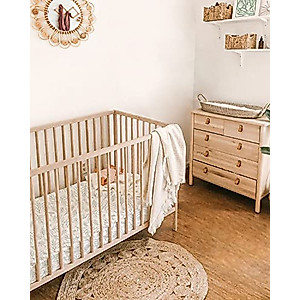 Babebay Crib Sheets for Boys and Girls, Fitted Baby Crib Sheet Neutral for Standard Crib Mattress & Toddler Bed Mattress (52"x28"), Soft and Safe Cotton Green Crib Sheets, 2 Pack (Sage Green)